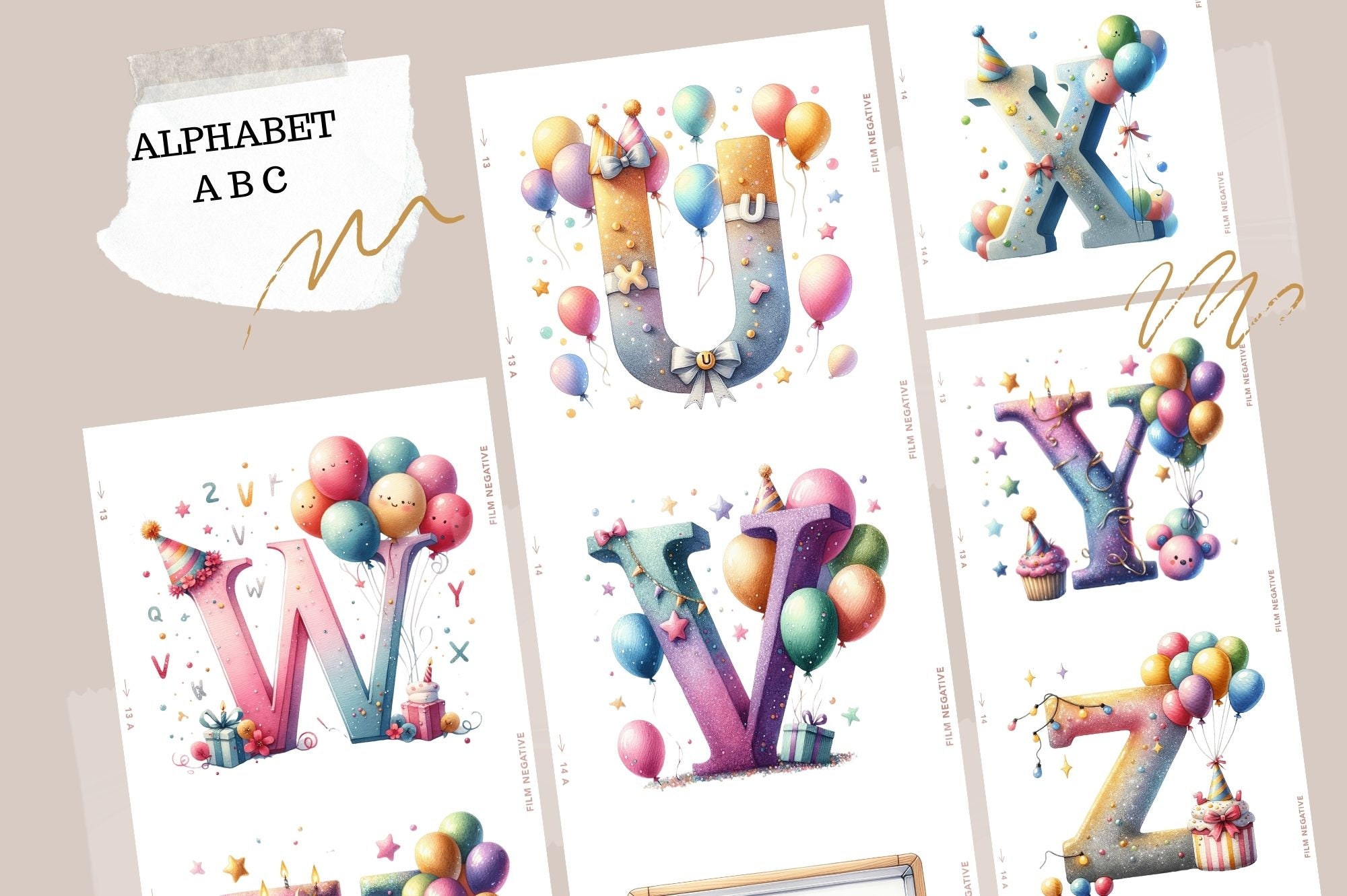 Birthday Balloon Alphabet, Letters Balloon, Baby Shower, Presents ...