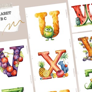 Fruits and Vegetables Alphabet Clipart, Vegetables Letters Clipart ...