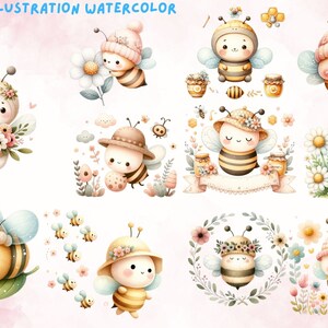 Honeybee, Cute Bee Clipart, Honey Bee Animals Bee PNG, Bee Daisy ...