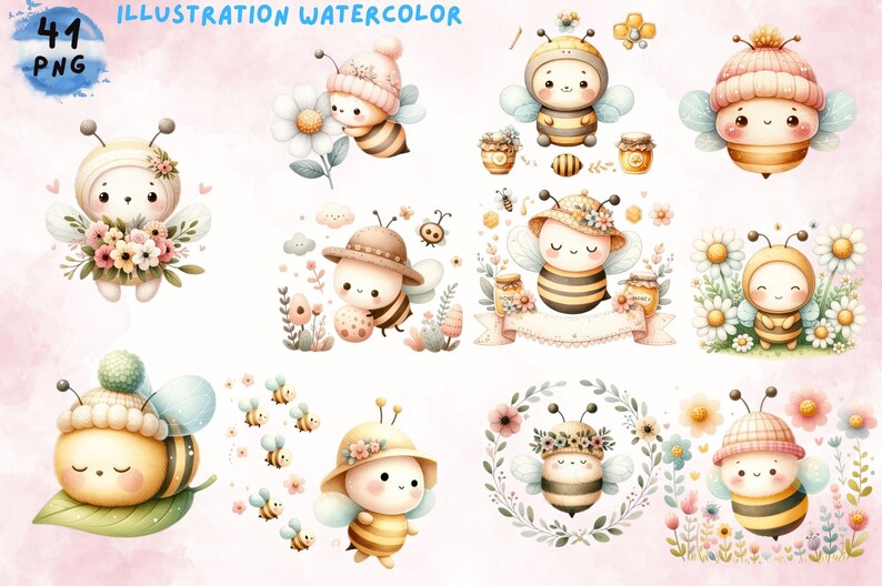 Honeybee, Cute Bee Clipart, Honey Bee Animals Bee PNG, Bee Daisy ...