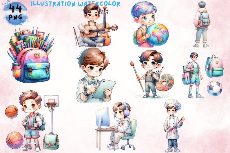 Student Girls Boys Clipart, Back to Schoo, School Kids, Kids Clipart ...