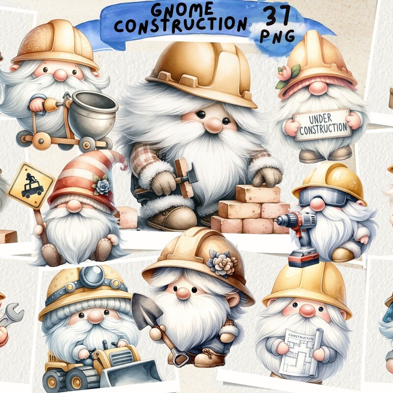 Gnome Clipart - Etsy