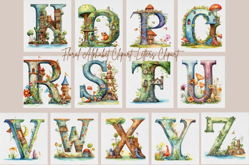 Alphabet Magical Kingdom, Whimsical Fantasy Alphabet, Fairy Tale ...