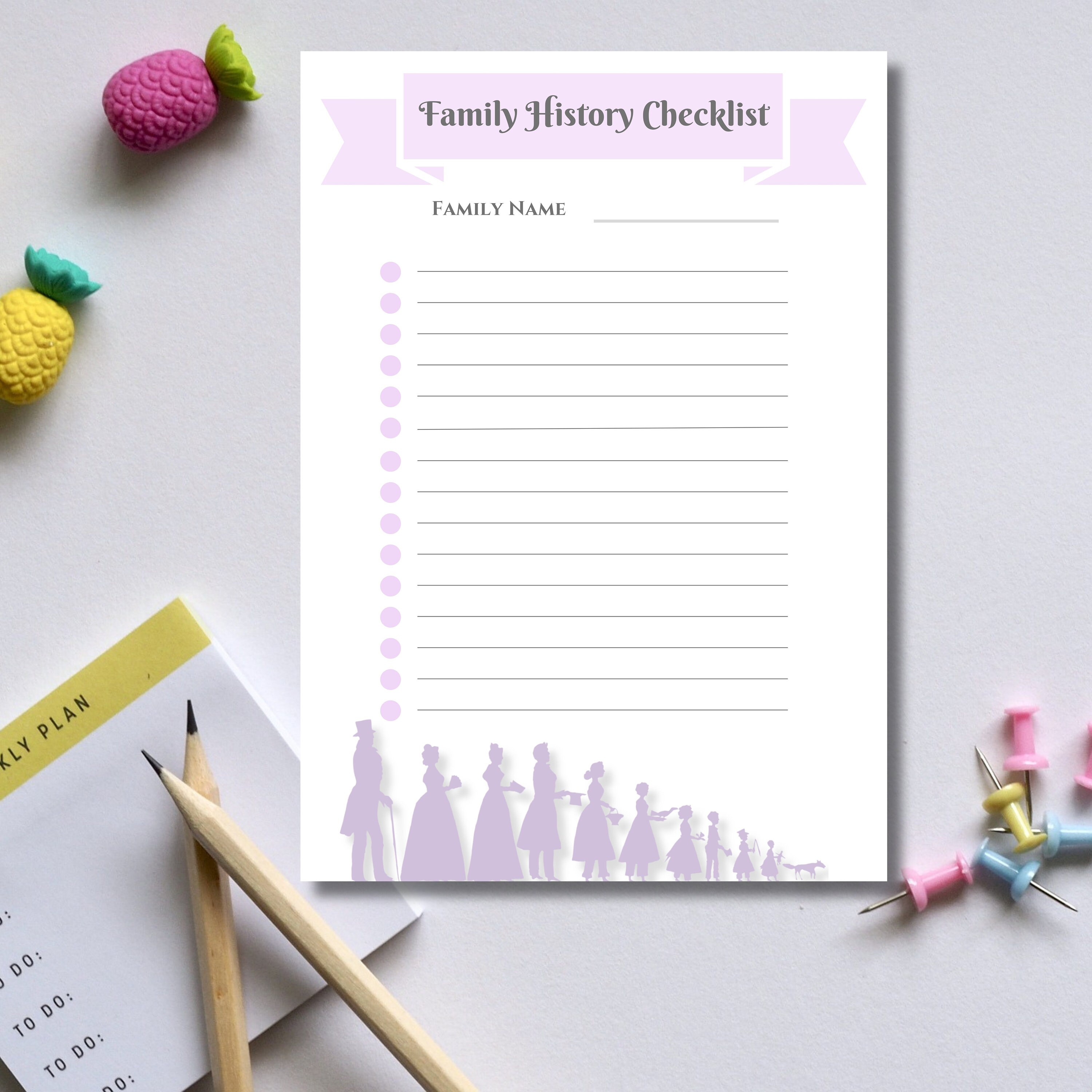 Family History Checklist | for Jotting Down Notes on Your Family ...