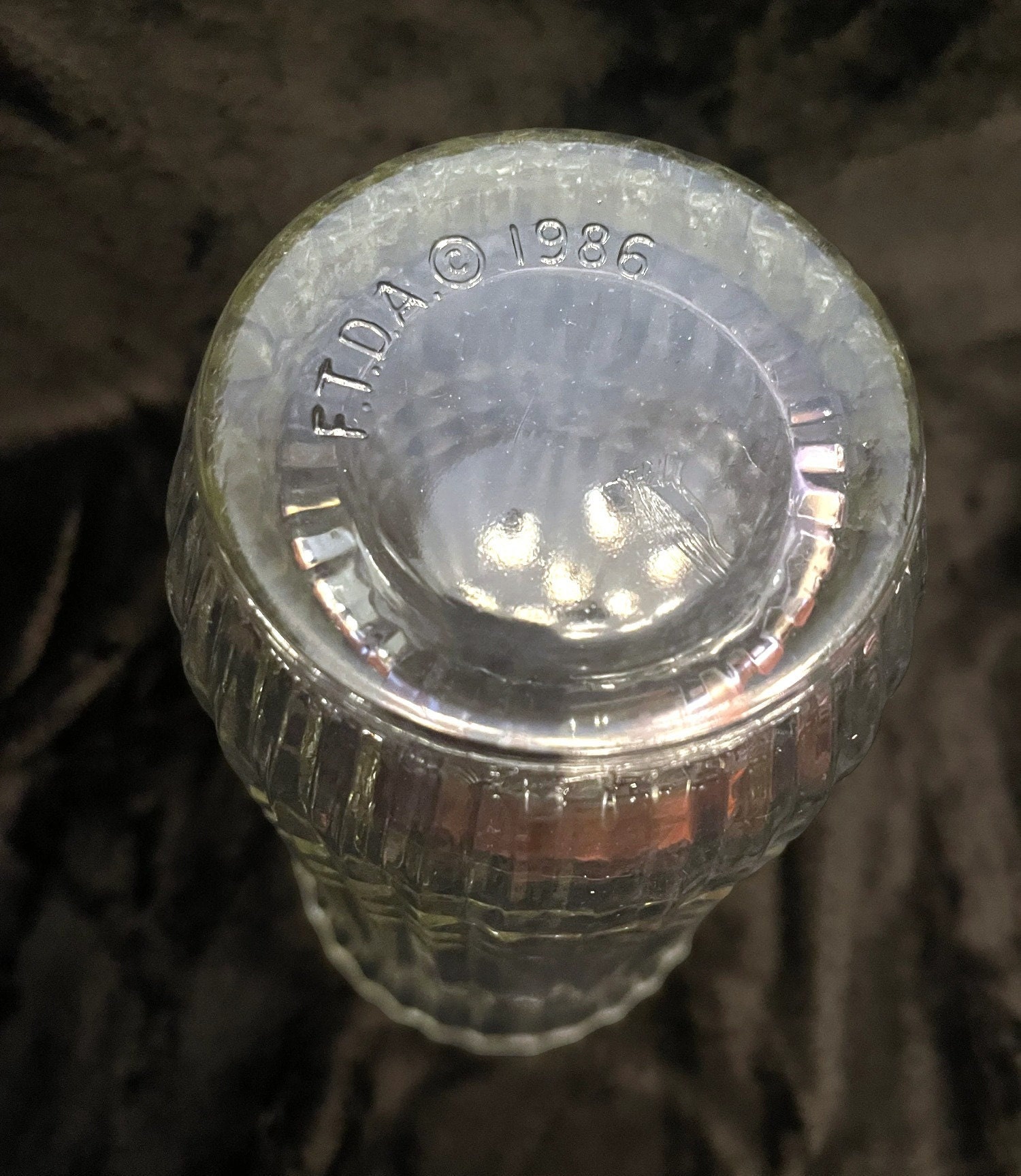 Vintage, FTDA 1986, Crystal Glass Ribbed Vase - Etsy