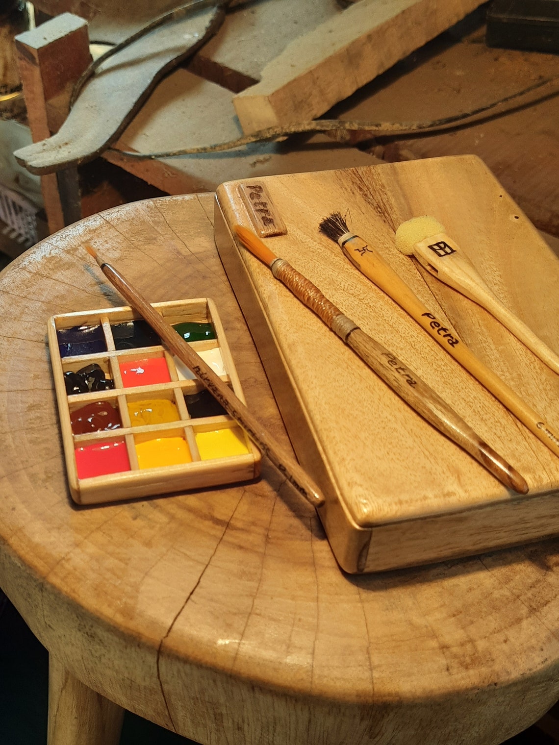 Handmade Wooden Watercolour Pocket Paint Box - Etsy