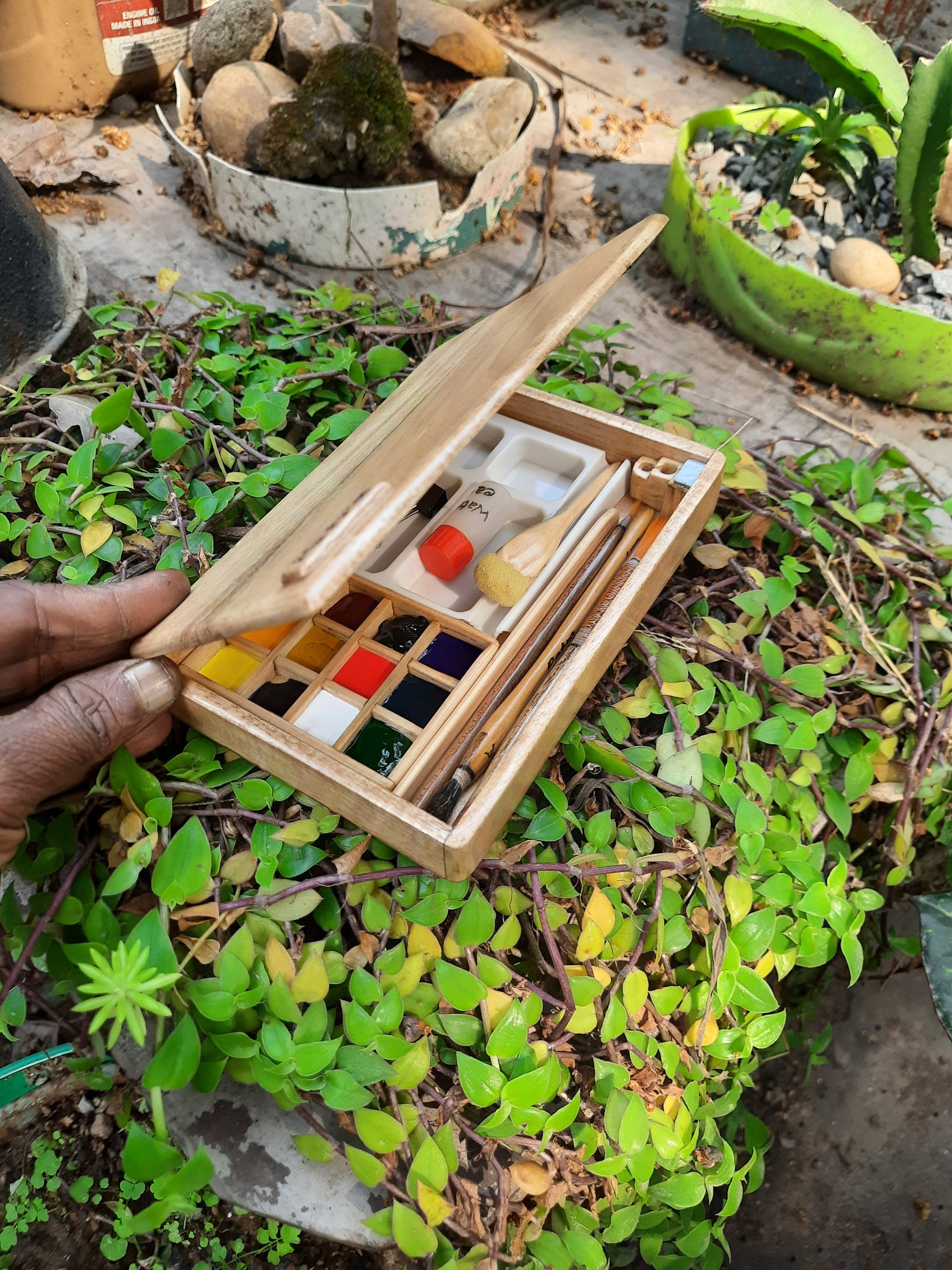 Handmade Wooden Watercolour Pocket Paint Box - Etsy