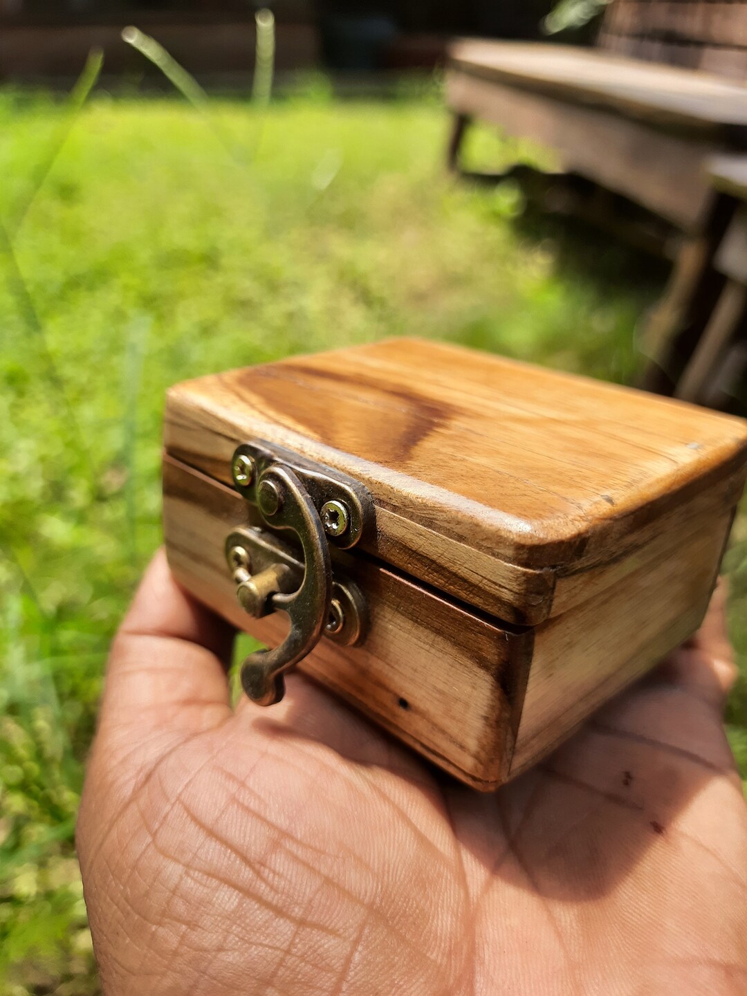 Artist's Mini Wooden Paint Box or Field Sketch Box With a Folding ...