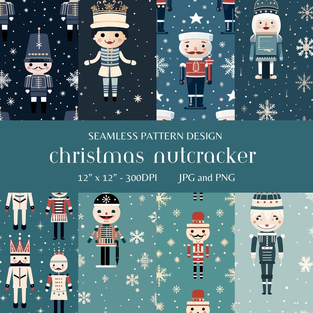Christmas Nutcracker : Seamless Pattern , Digital Paper, Ai, - Etsy