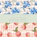 Gingham Fruit 2 : 4 Seamless Pattern , Digital Paper, Ai, Fruits ...