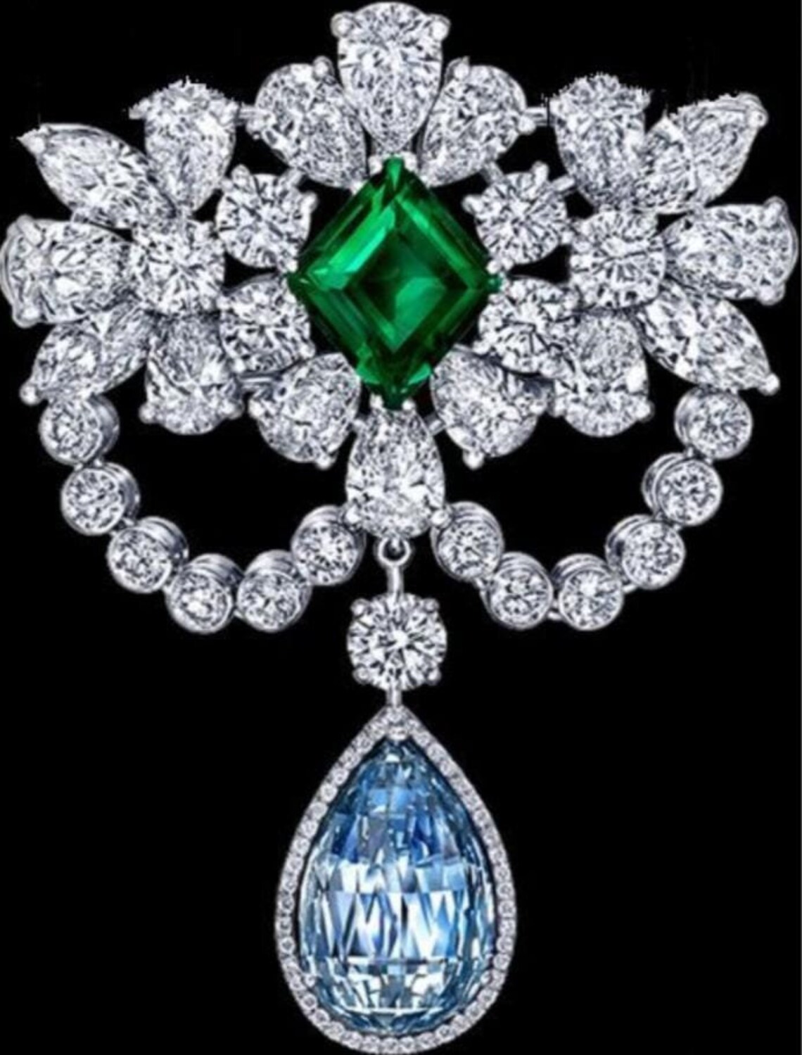 Diamond Elegant Classical Brooch for Masculine Gifts for Him, Sterling ...