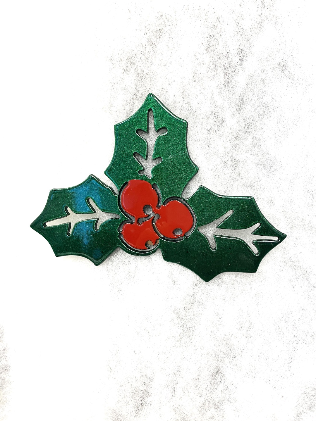 Metal Holly Leaf Magnet - Festive Holiday Fridge Decor - Etsy