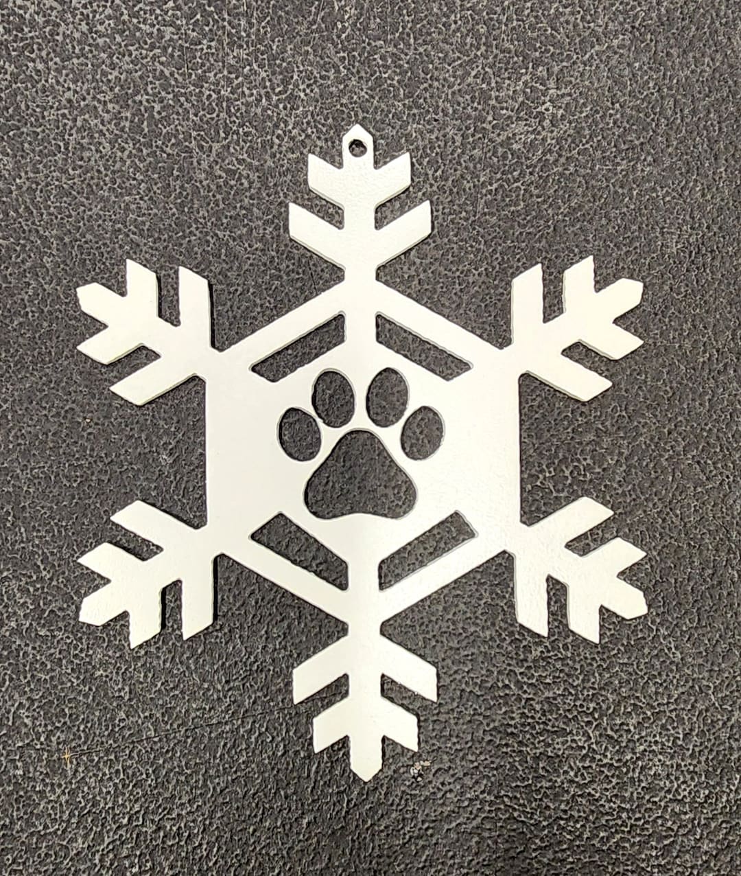 Pet Paw Snowflake Ornament Dog or Cat Paw Print Powder Coated - Etsy
