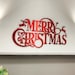 Candy Red Merry Christmas Metal Sign: Holiday Wall Decor - Etsy