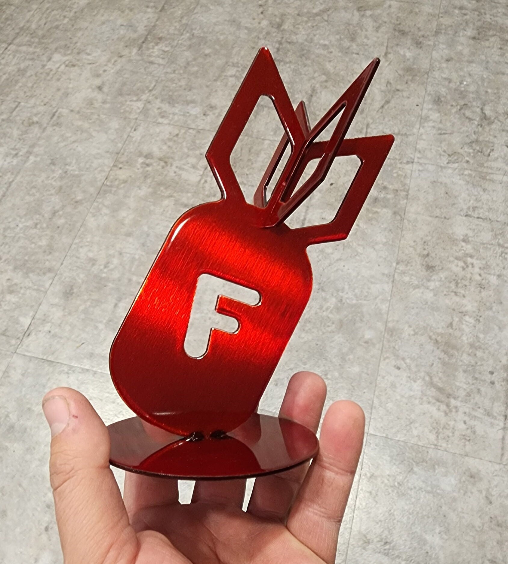 3D Candy Red F-bomb Desk Decor, Paper Weight, Novelty Gift, Table Decor ...