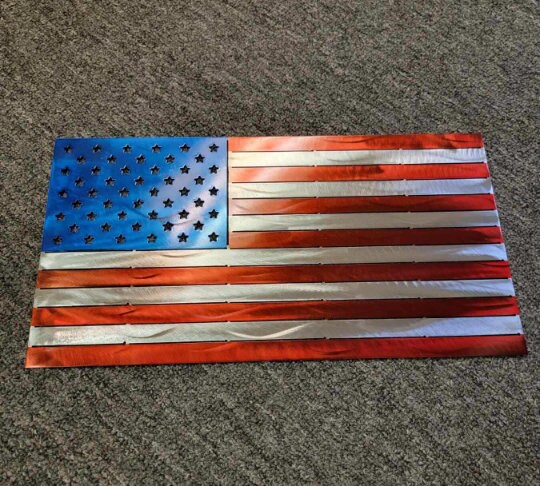 US Flag - Metal American Flag With Translucent Power Coating - United ...