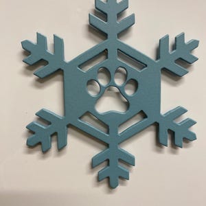 Pet Paw Snowflake Ornament | Dog or Cat Paw Print | Powder Coated - Etsy