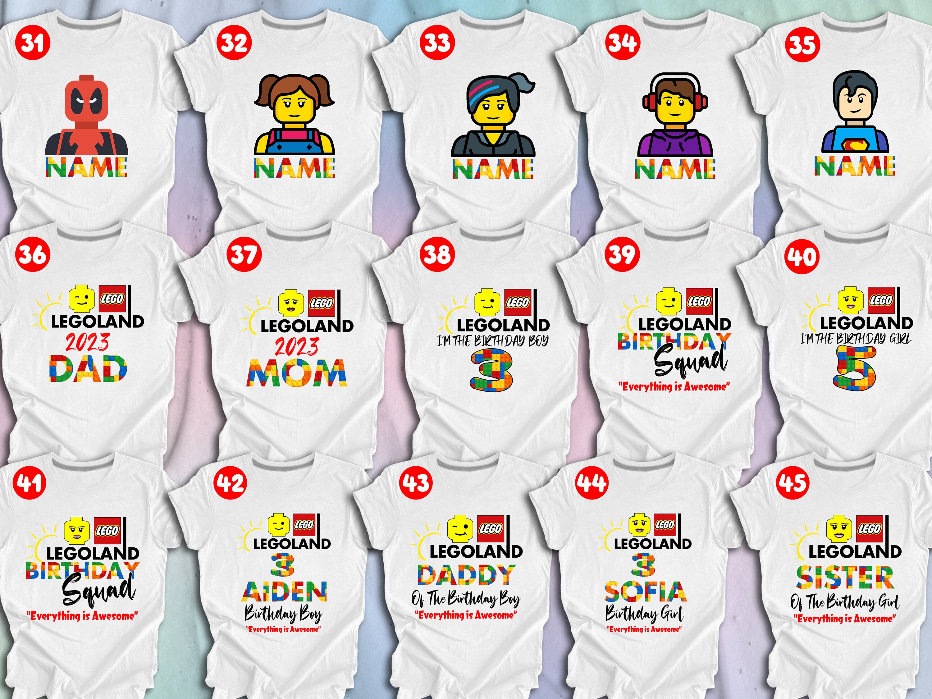 Legoland Head Shirt Legoland Matching Shirt Legoland Trip - Etsy