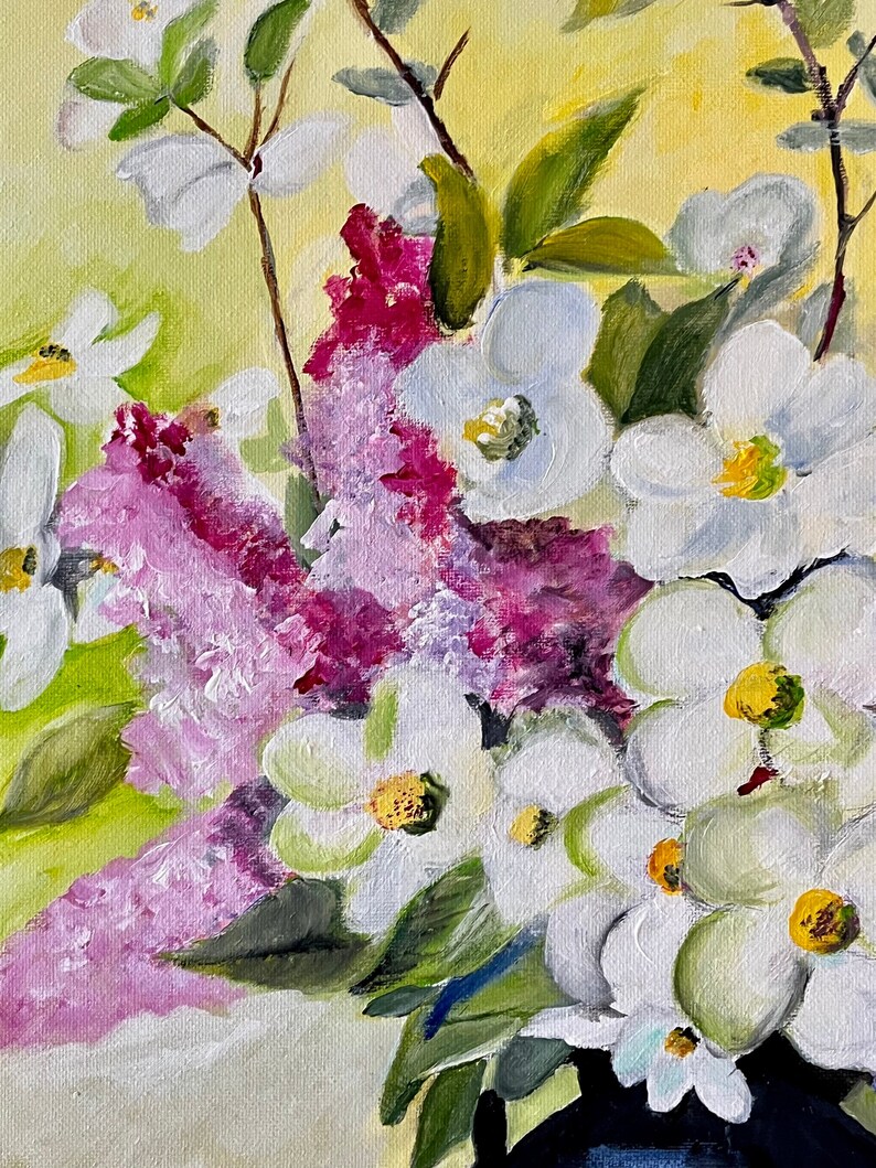 Acrylic Spring Bouquet Painting - Etsy