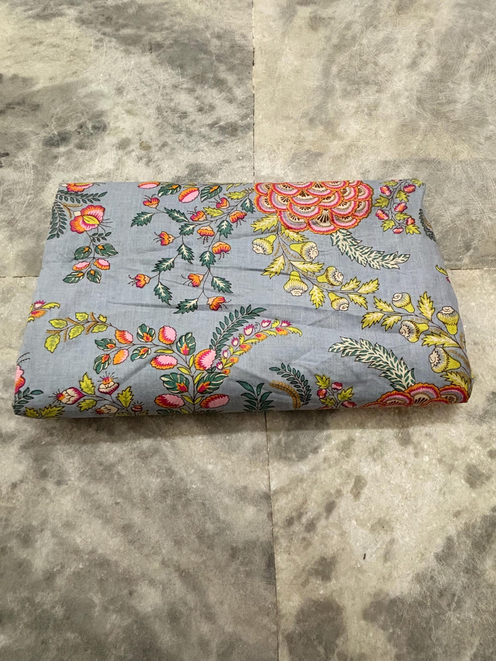 Hand Block Print Cotton Fabric: Indian Floral Fabric by the Yard - Etsy