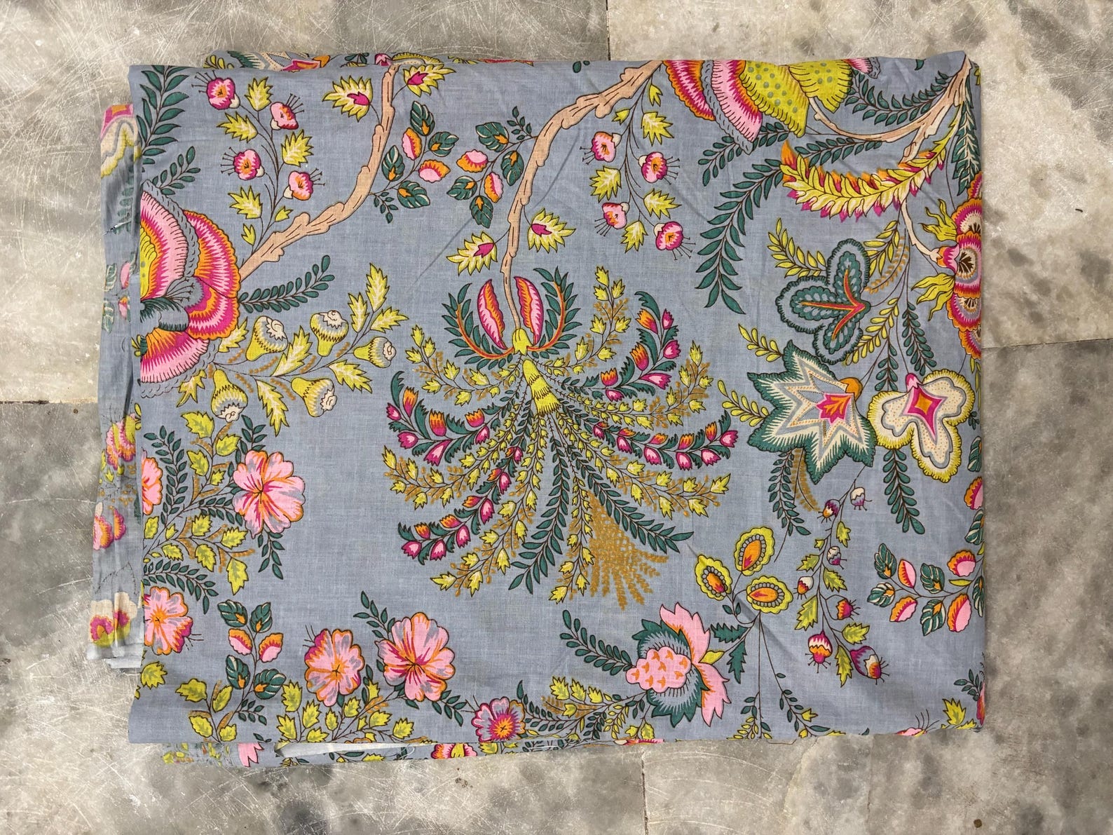 Hand Block Print Cotton Fabric: Indian Floral Fabric by the Yard - Etsy