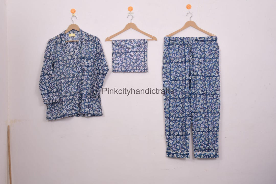 Indian Cotton,night Wear, Soft Cotton Night Suit,gift for Her ...