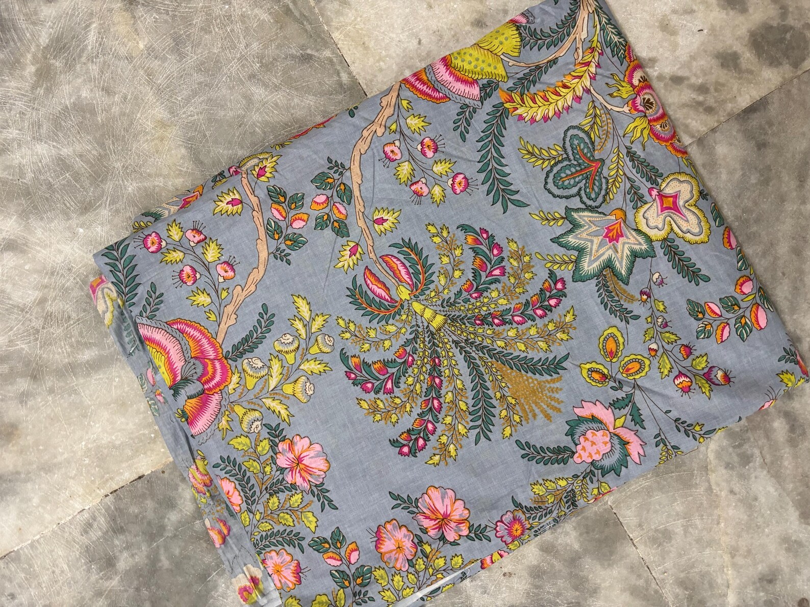 Hand Block Print Cotton Fabric: Indian Floral Fabric by the Yard - Etsy