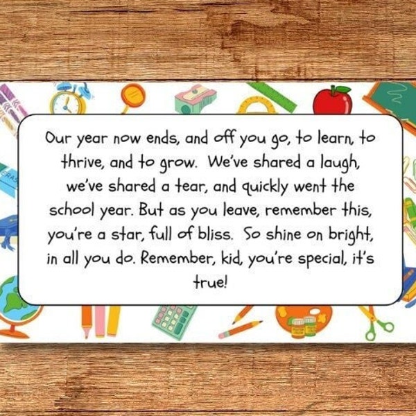 End of School Year Letter Printable, Goodbye Letter to Student ...