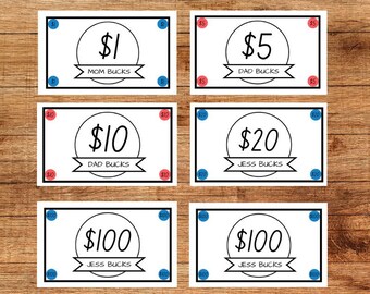 Mom Bucks Reward Bucks Excellent Behavior Bucks Chore Bucks for ...