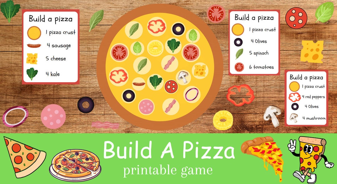Build A Pizza, Pretend Play, Preschool Printable, Busy Book ...