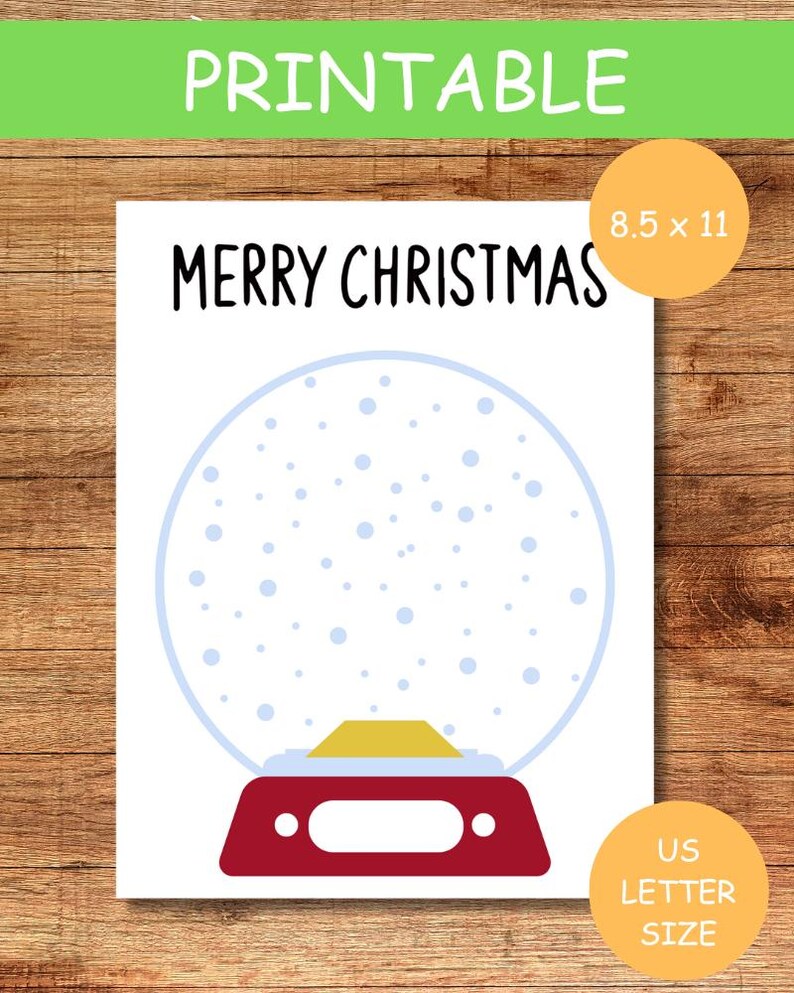 Christmas Snow Globe Handprint Craft, Christmas Handprint Art Craft for ...