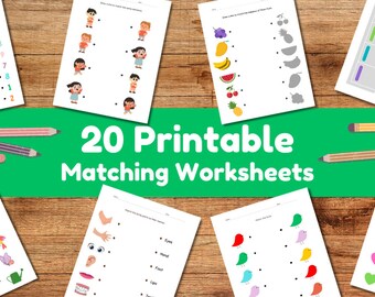 Preschool Worksheets, Printable Matching Worksheets, Match the Pictures ...