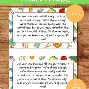 Teacher Goodbye Letter to Kids, Teacher End of School Letter Printable ...