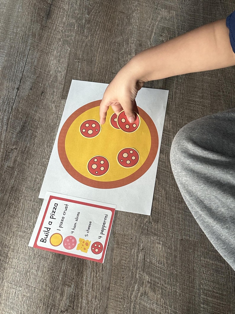 Build A Pizza, Pretend Play, Preschool Printable, Busy Book ...