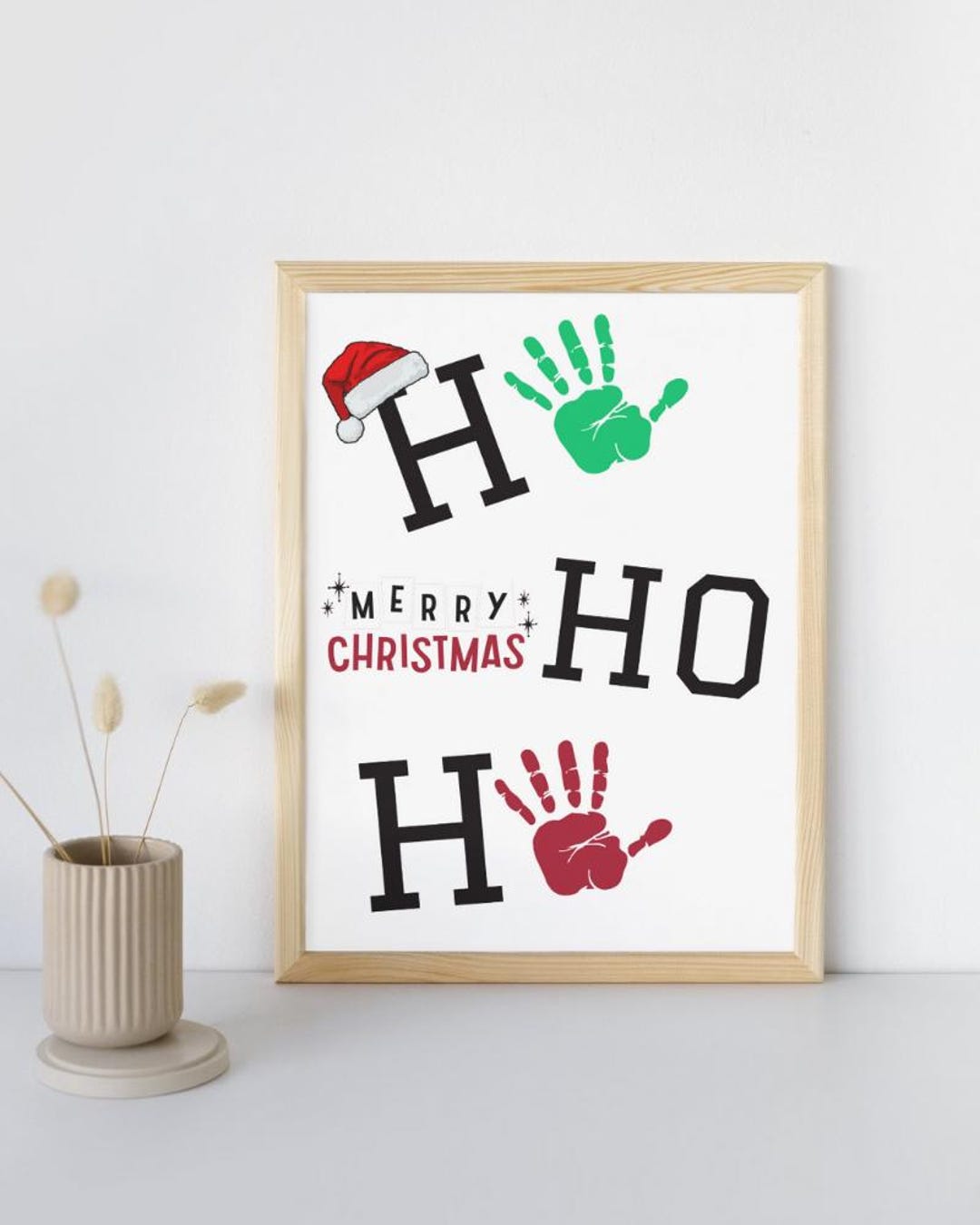 Christmas Handprint Craft, Handprint Art, Ho Ho Ho, Preschool Activity ...
