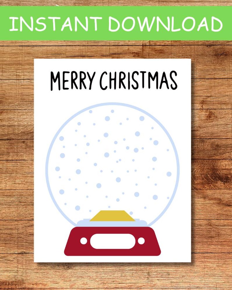 Christmas Snow Globe Handprint Craft, Christmas Handprint Art Craft for ...