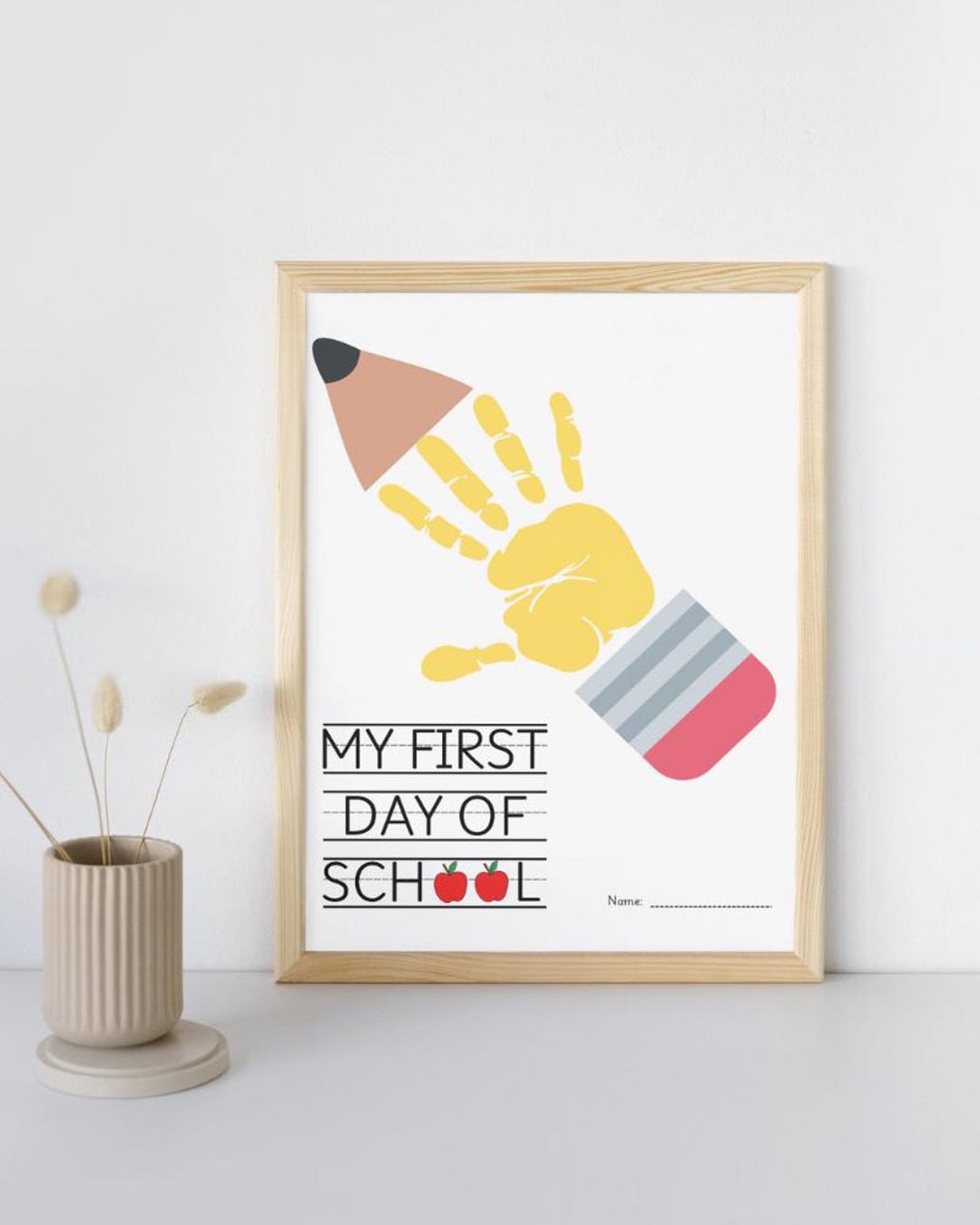 First Day of School Handprint Craft | Back to School Printable | Memory ...