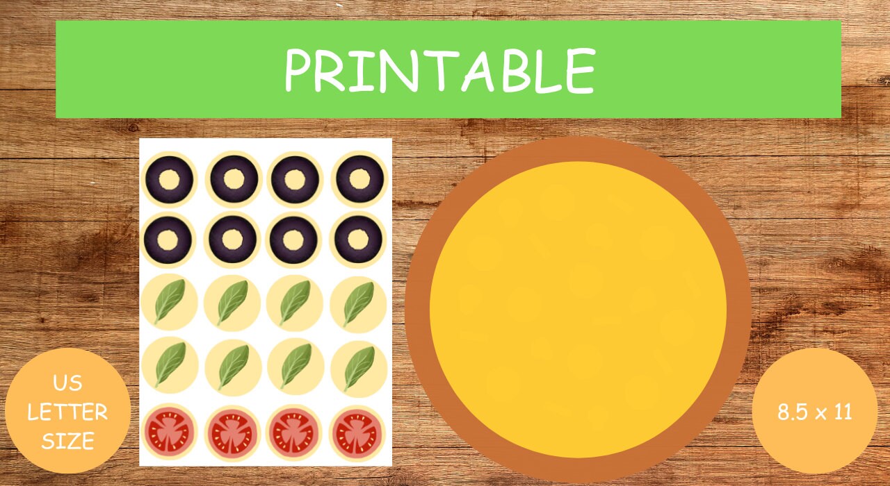 Build A Pizza, Pretend Play, Preschool Printable, Busy Book ...