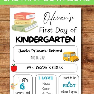 Editable Back to School Sign, First/last Day of School Sign, Printable ...