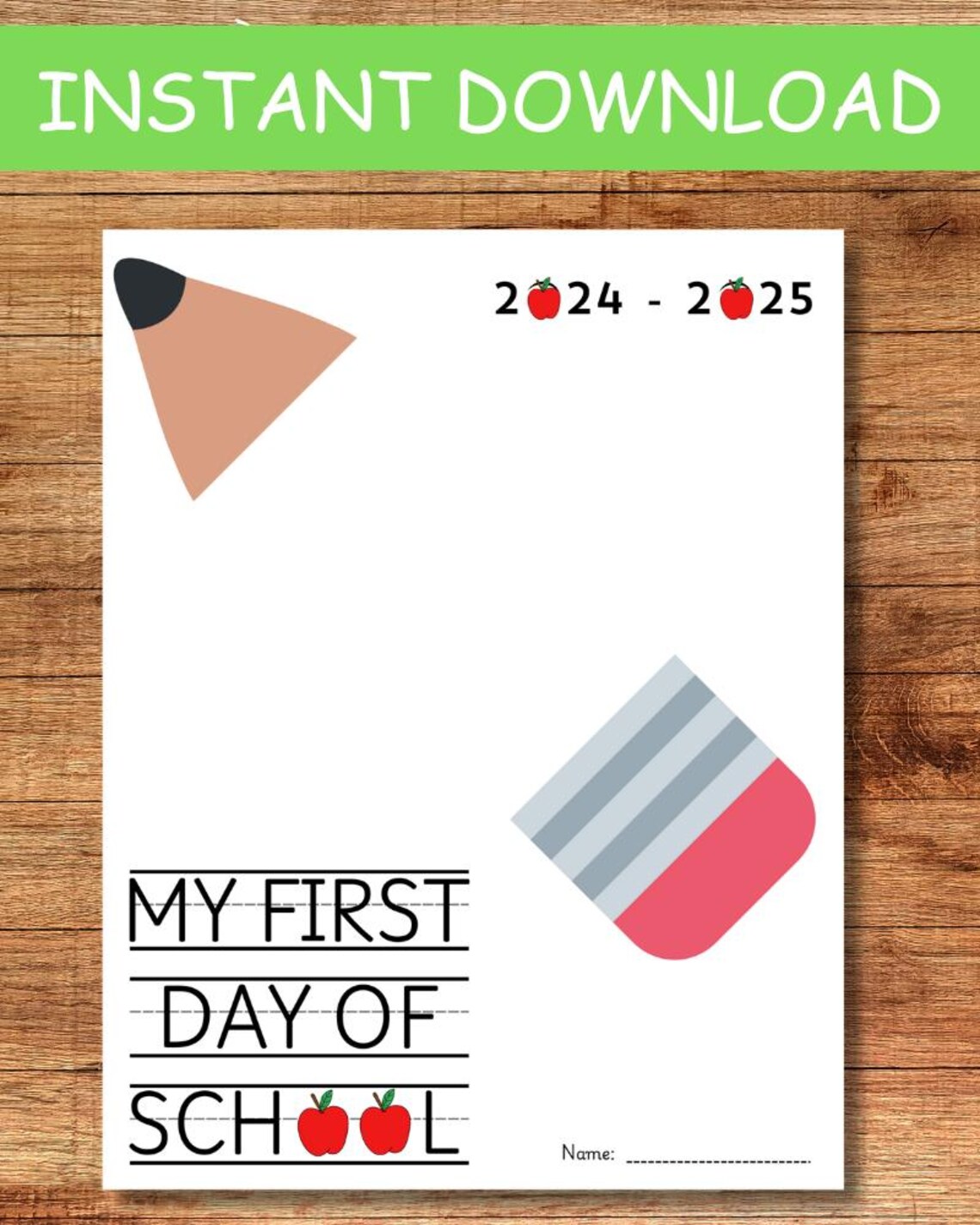 First Day of School Handprint Craft Back to School Printable Memory ...