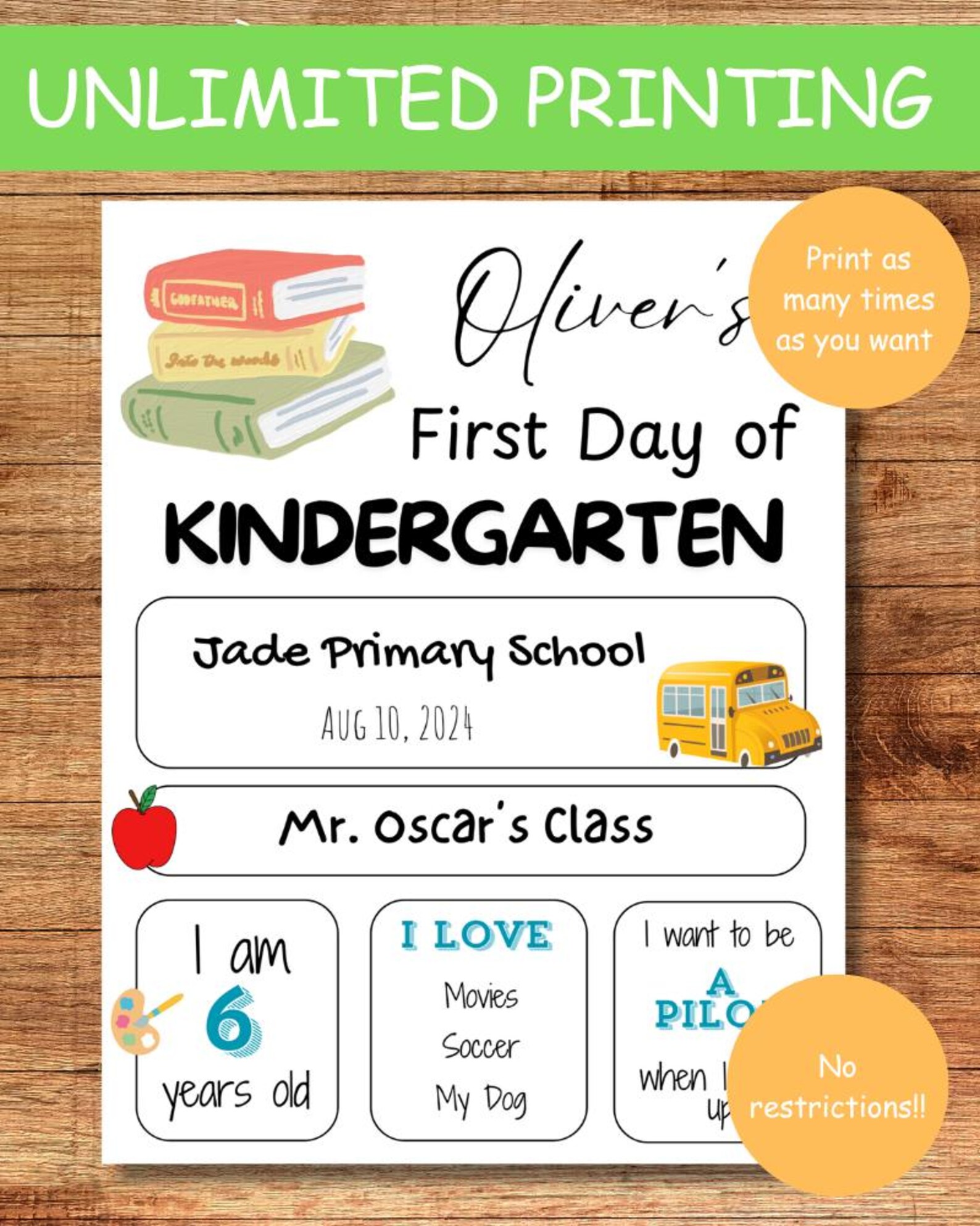 Editable Back to School Sign, First/last Day of School Sign, Printable ...