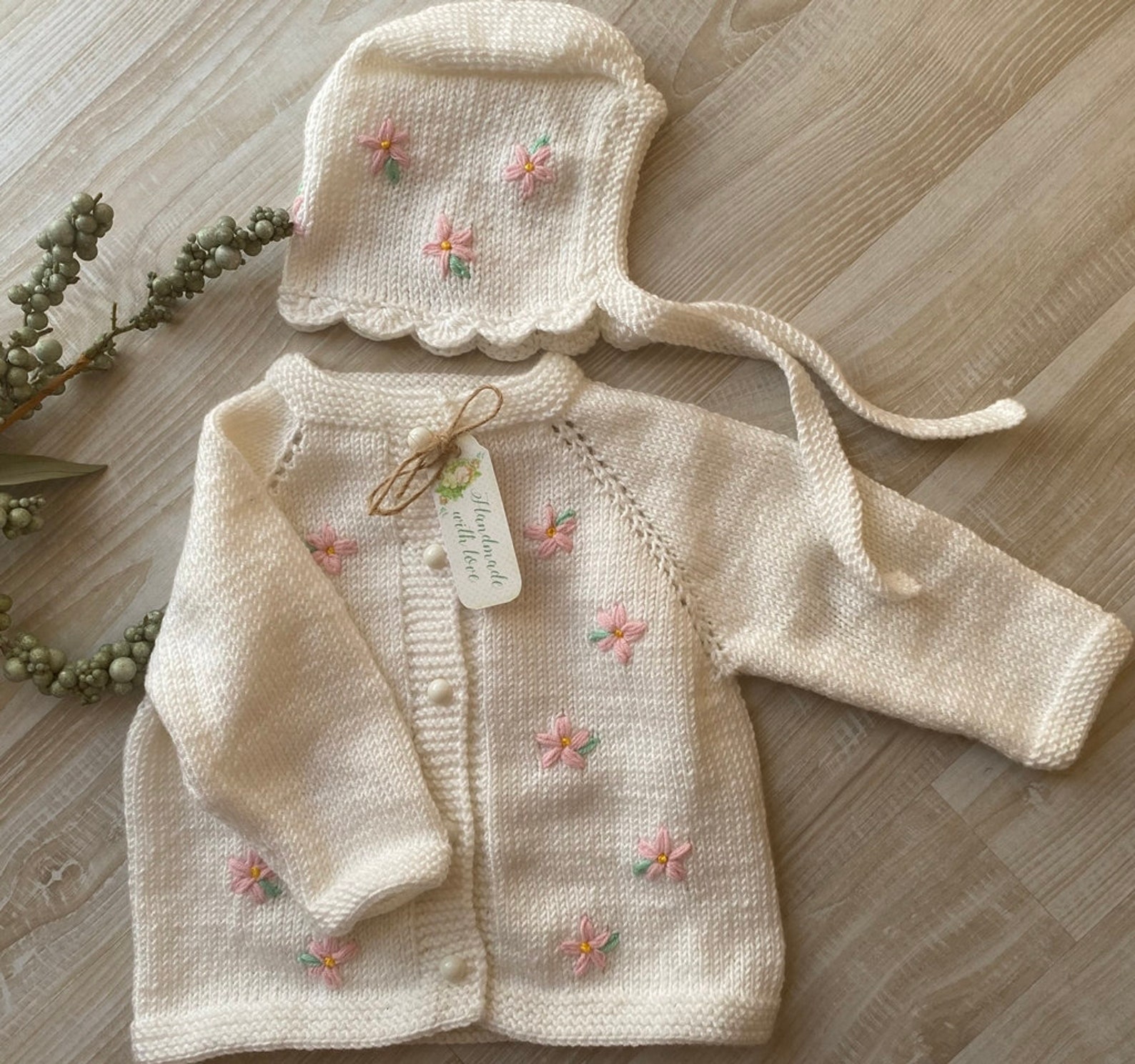 Organic Baby Cardigan Knitted Cotton Baby Cardigan Baby Girl Cardigan ...