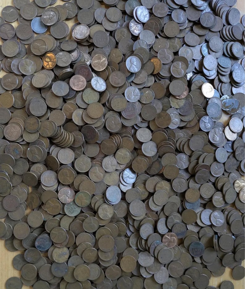 Wheat Pennies - Bag of 500 Coins Dated 1909 - 1958 - Etsy