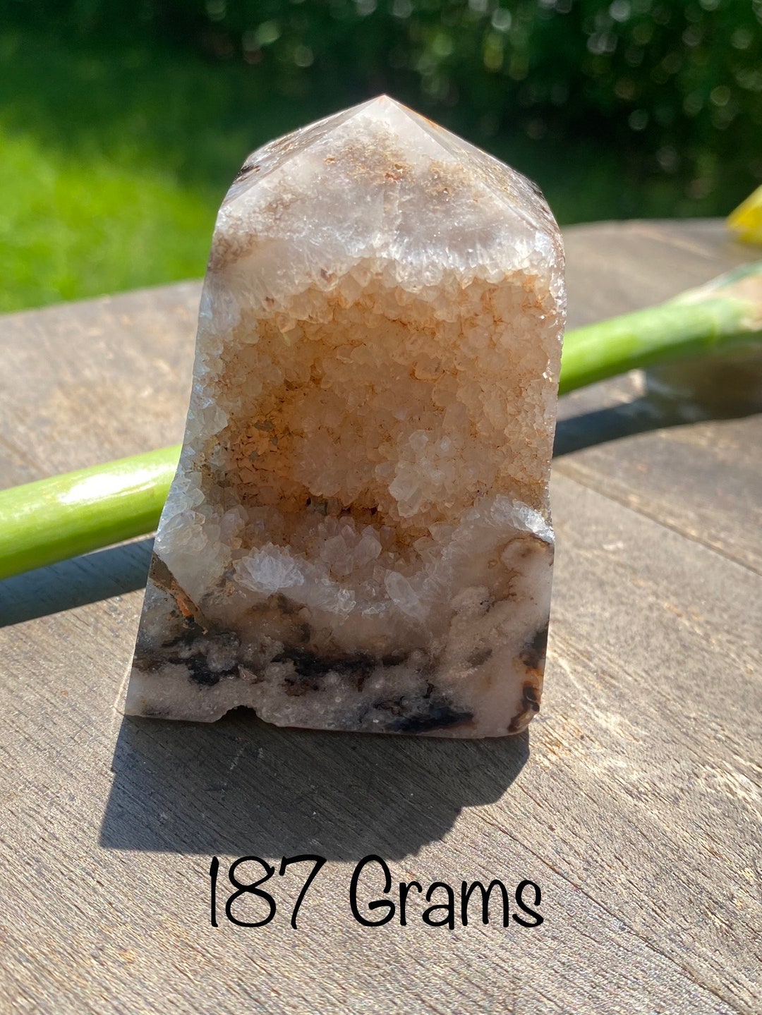 Black Flower Agate Crystal Towers | Black Flower Agate Druzy | Natural ...