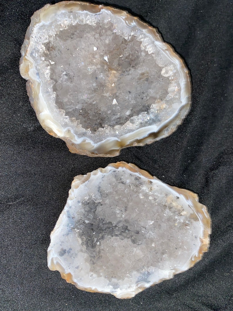 Partially Polished Geode, Crystals Inside, Home Decor - Etsy