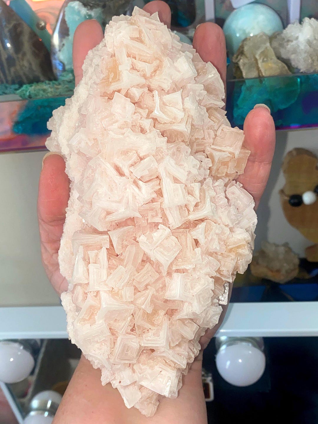 Pink Halite, Halite, Large Pink Halite, Salt Crystal, Pink Crystals ...