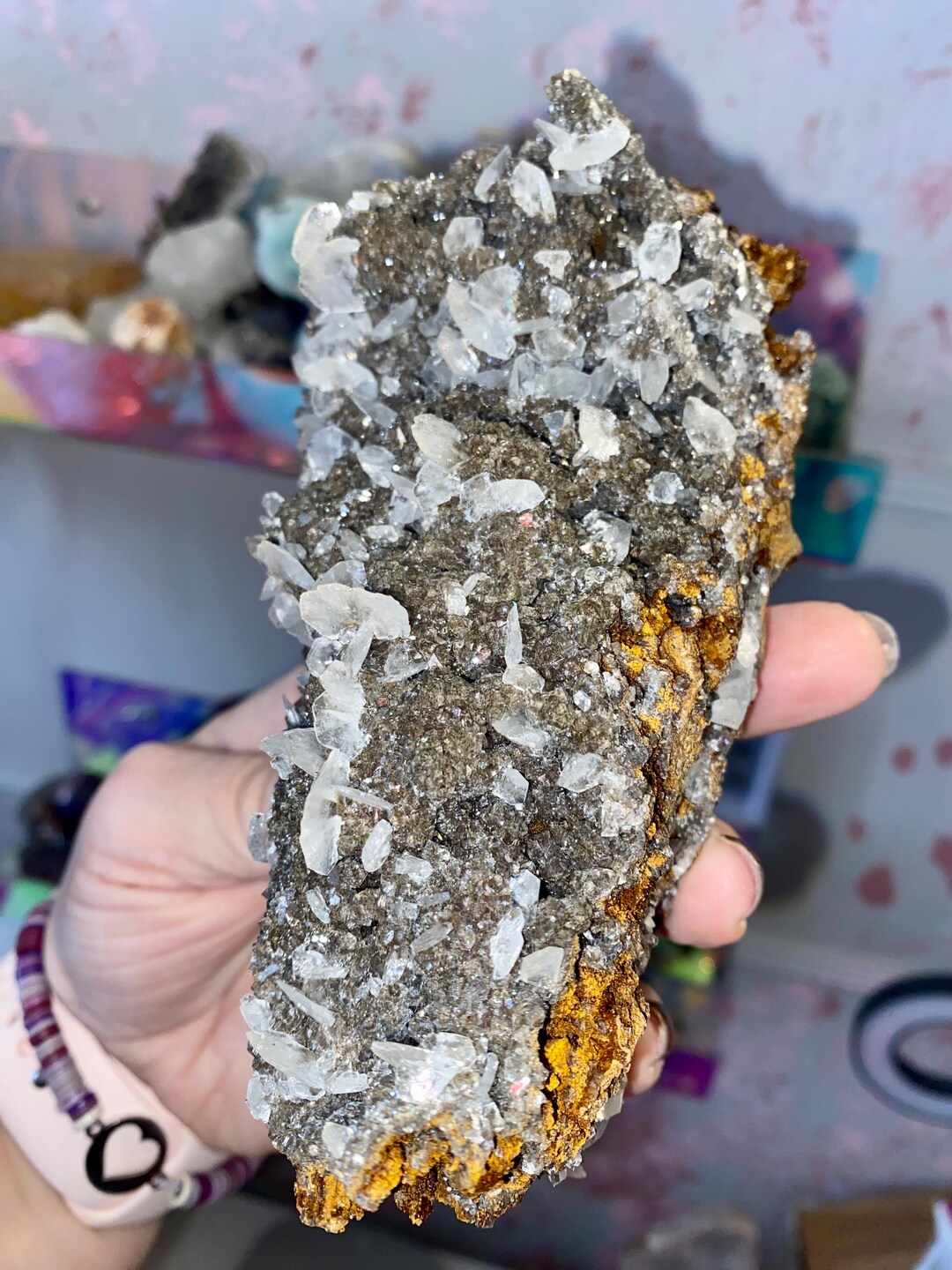 Mouse Ear Calcite With Goethite and Quartz - Etsy