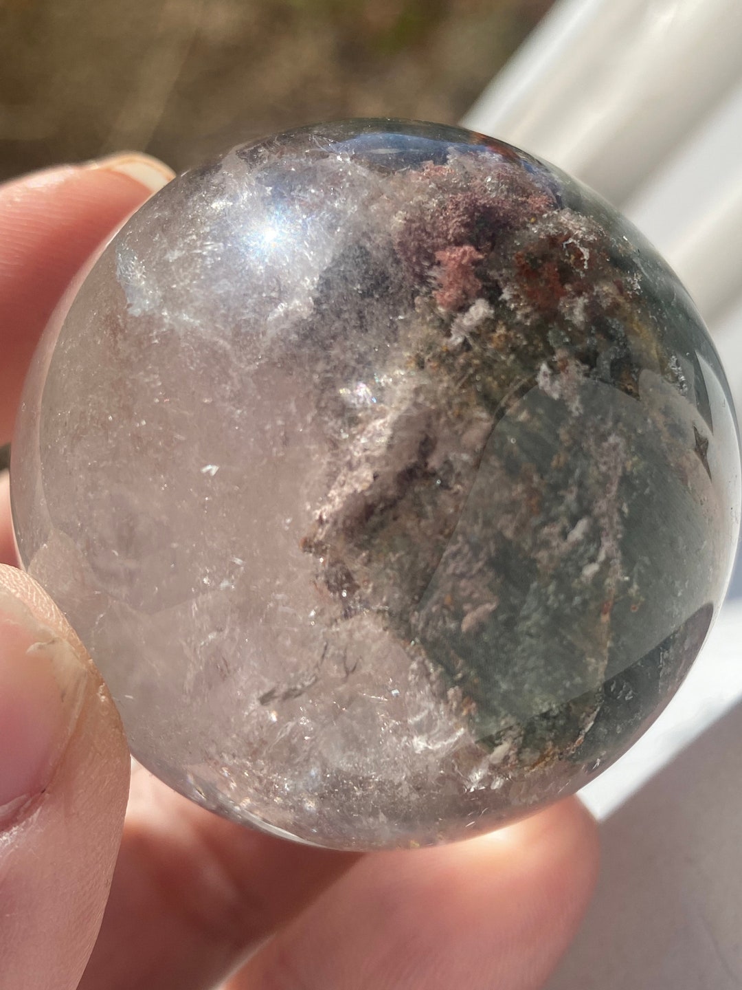 Beautiful Garden Quartz, Phantom, Lodolite Sphere - Etsy