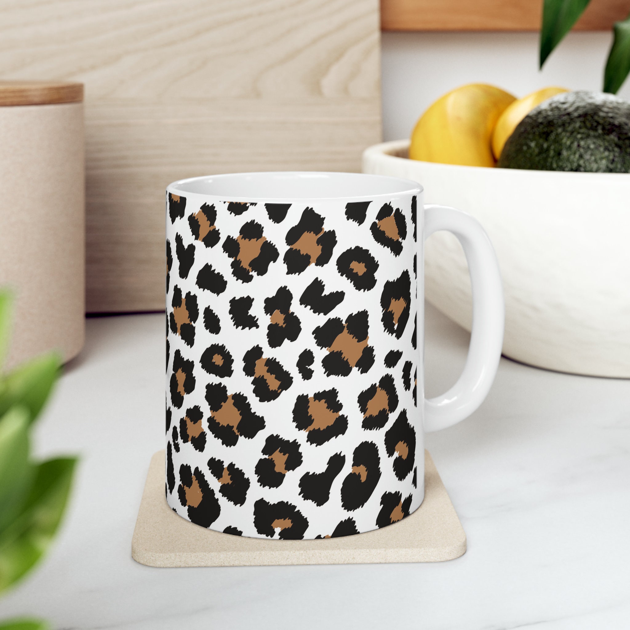 Leopard Coffee Mug, Cute Coffee Mug, Gifts for Women, Leopard Print Mug ...