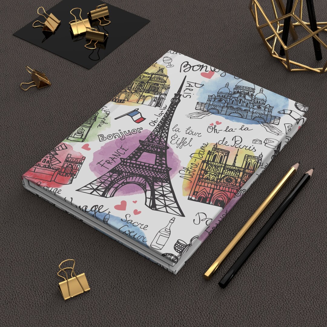 Parisian Hard Cover Notebook Lined Pages Diary Affirmations Journal ...